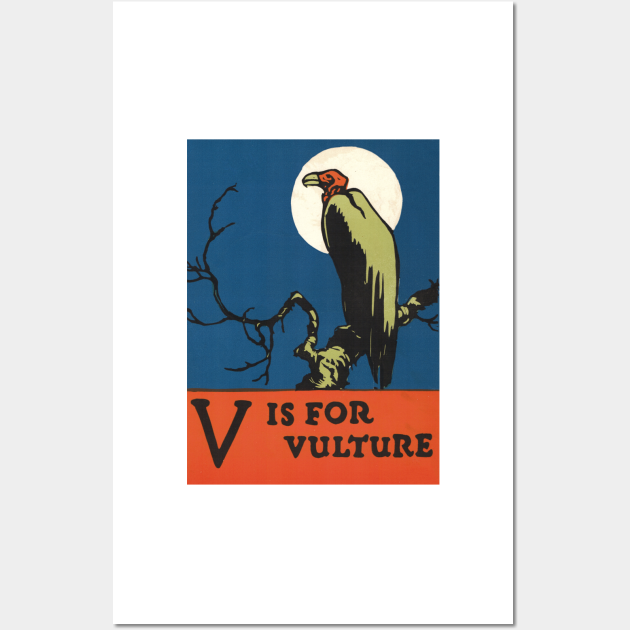 V is for Vulture ABC Designed and Cut on Wood by CB Falls - Vaughn - Posters and Art Prints ...